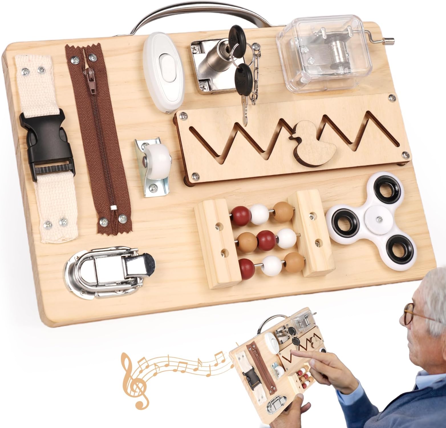 Amazon.com: Lontcs Dementia Activities for Seniors,Fidget Busy Board ...