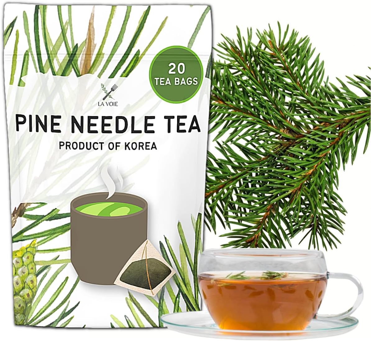 Amazon.com : Organic Seasonal Pine Needle Tea (25 Count (Pack of 2 ...
