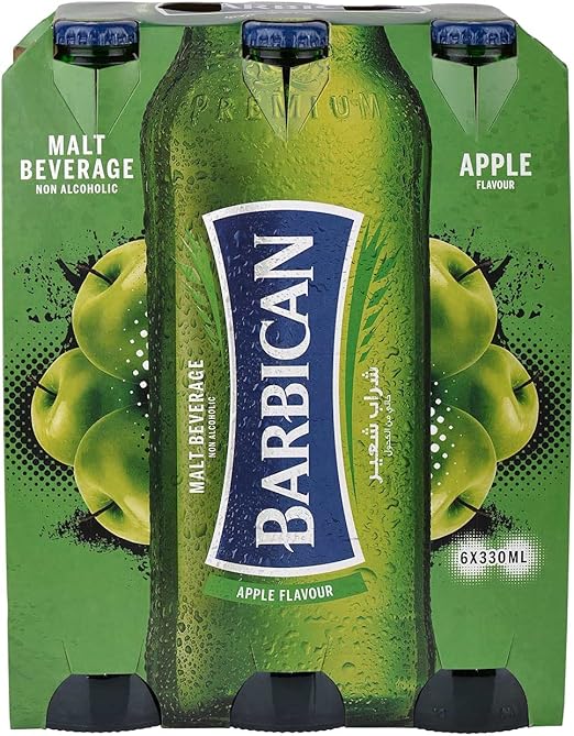 BARBICAN APPLE NRB GLASS BOTTLE 330ML PACK OF 6 : Amazon.ae: Grocery