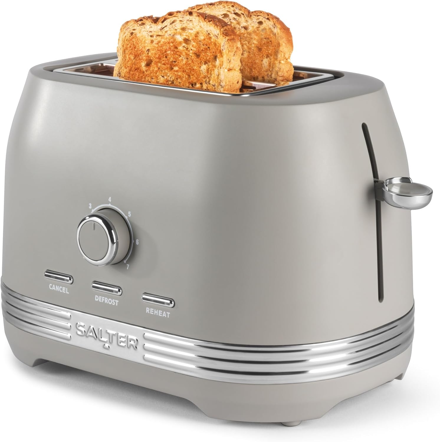 Salter Rise 2-Slice Toaster – 7 Browning Levels, Defrost, Reheat ...