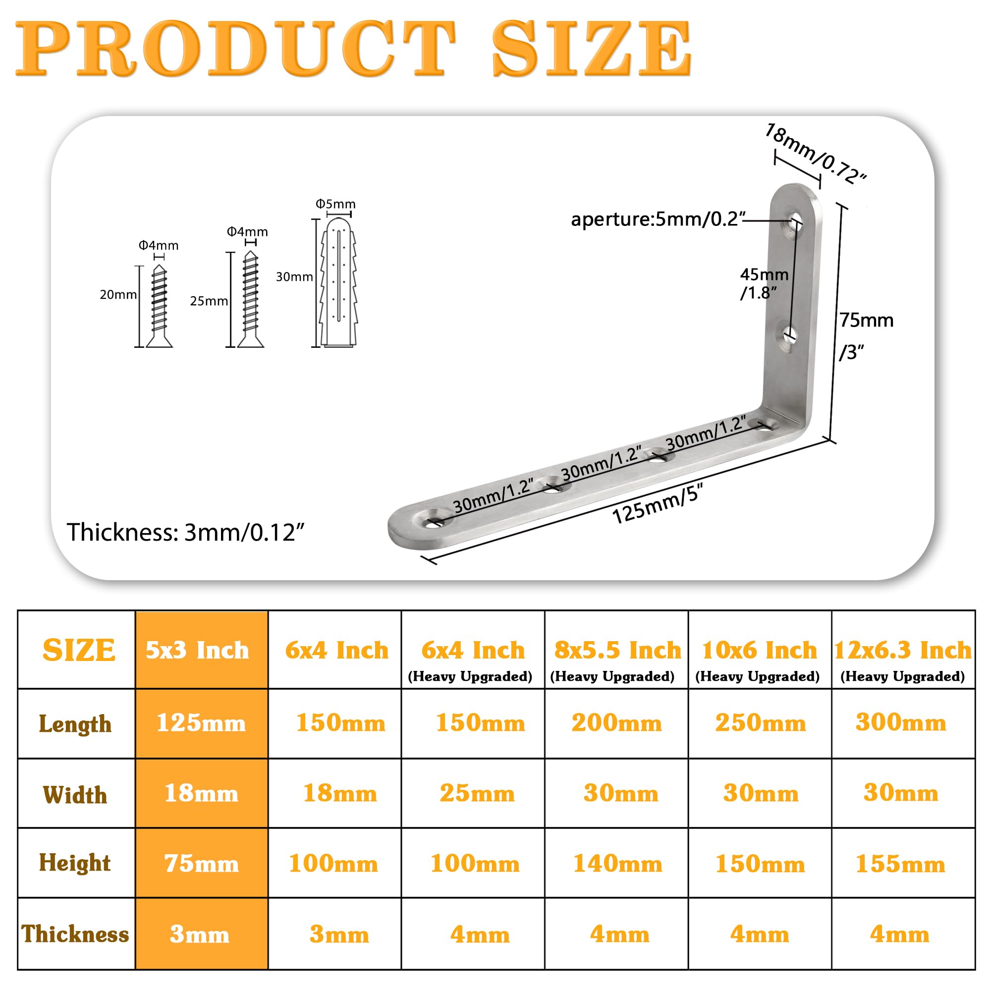 Snapklik.com : Alise 8 Pack Floating Shelf Brackets,Brushed Nickel ...