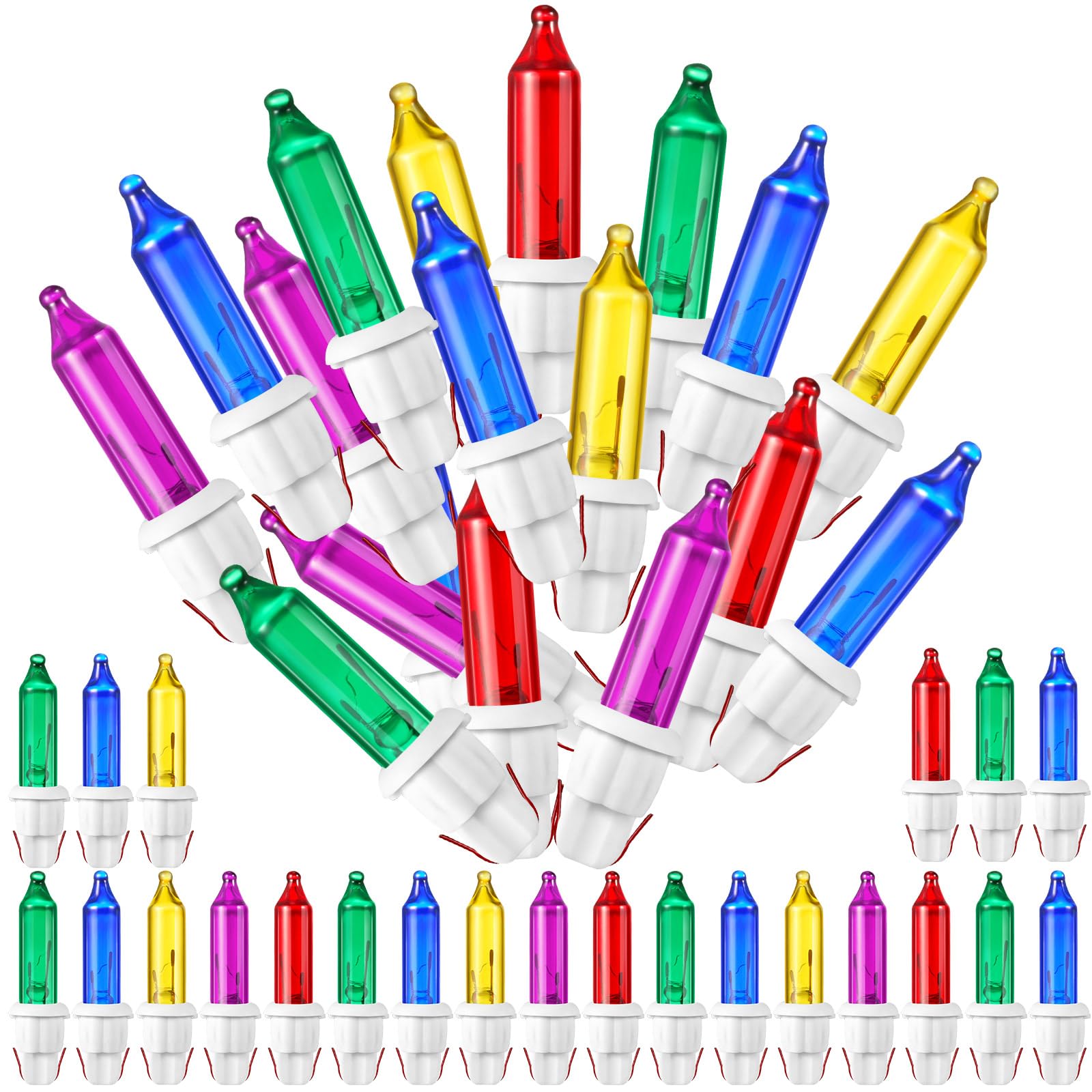 Amazon.com: Mudder 100 Pieces 2.5V Replacement Christmas Tree Light ...