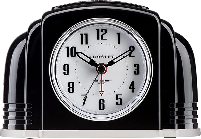 Amazon.com: Crosley Vintage Art Deco Analog Alarm Clock, Traditional ...