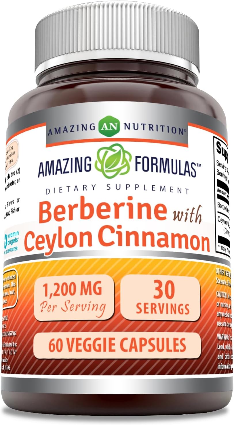 Amazon.com: Amazing Formulas Berberine with Pure Ceylon Cinnamon 1200 ...