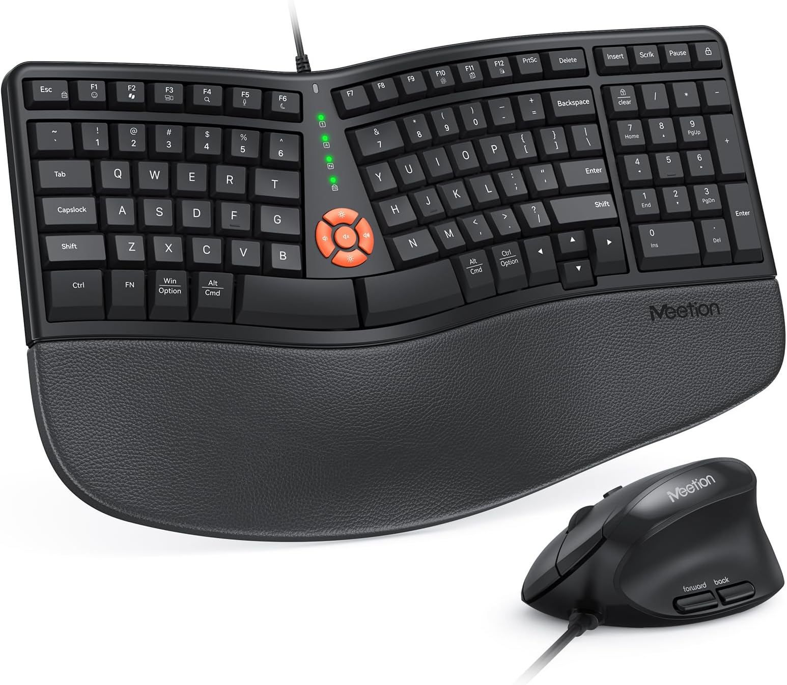 Meetion Ergonomic Wireless Keyboard And Mouse Ergo Keyboard With Vertical Mouse