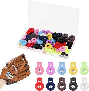Amazon.com: 50 PCS Baseball Glove Locks Single Hole Adjustable Ball ...