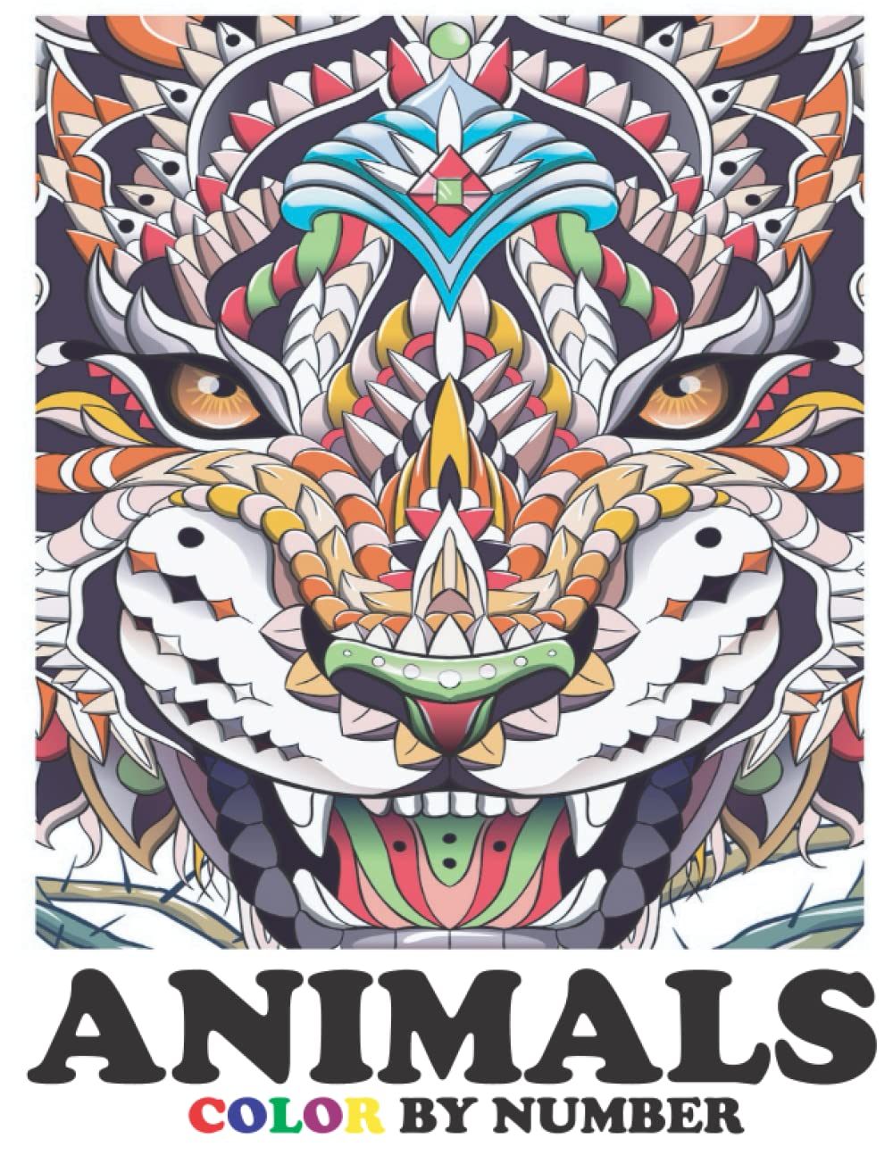 Color By Number Animals An Adult Coloring Book With Lions | Desertcart ...