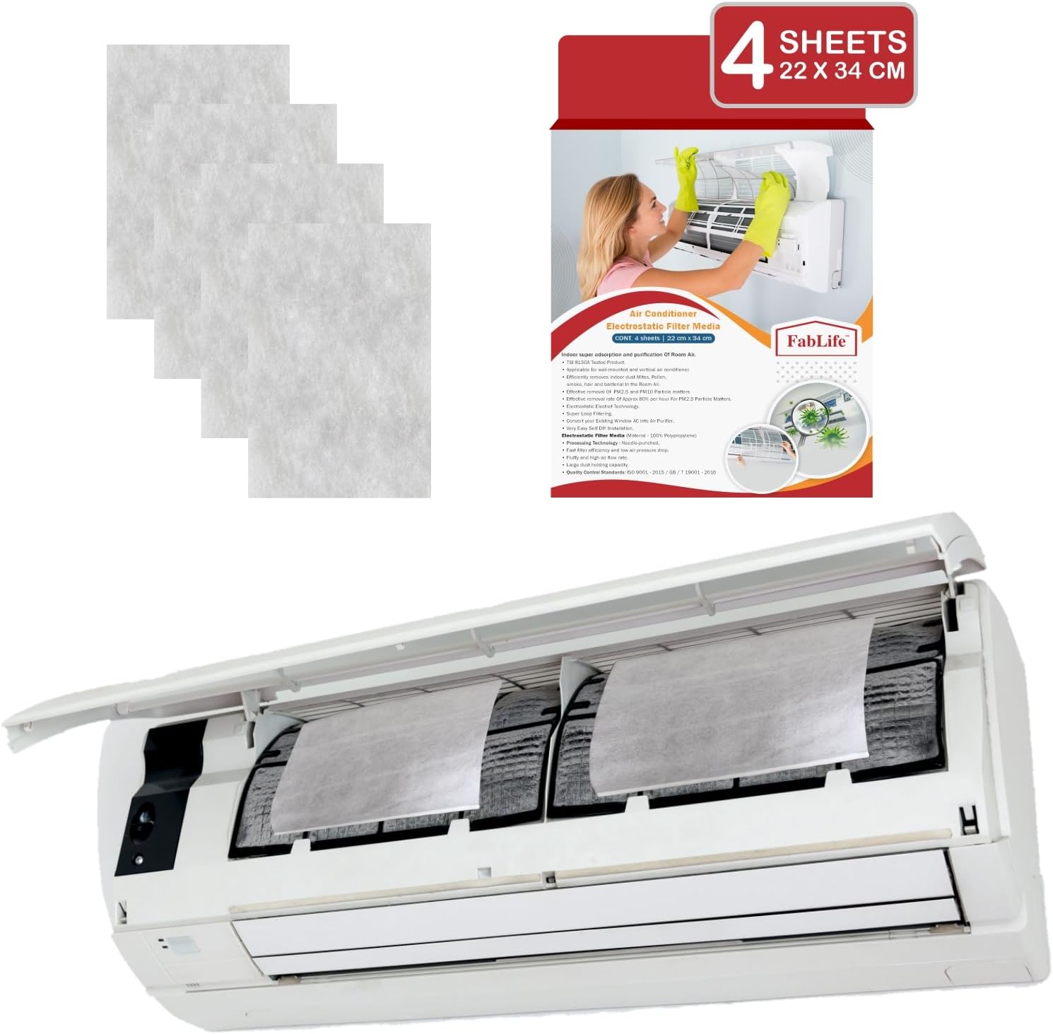 3M Filtrete Non-Woven Fiber Electrostatic Air Purifying Filter for ...