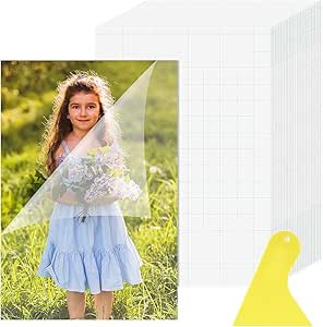 50 PCS Self-Adhesive Laminating Sheets 6 × 4 inches Clear Laminating ...