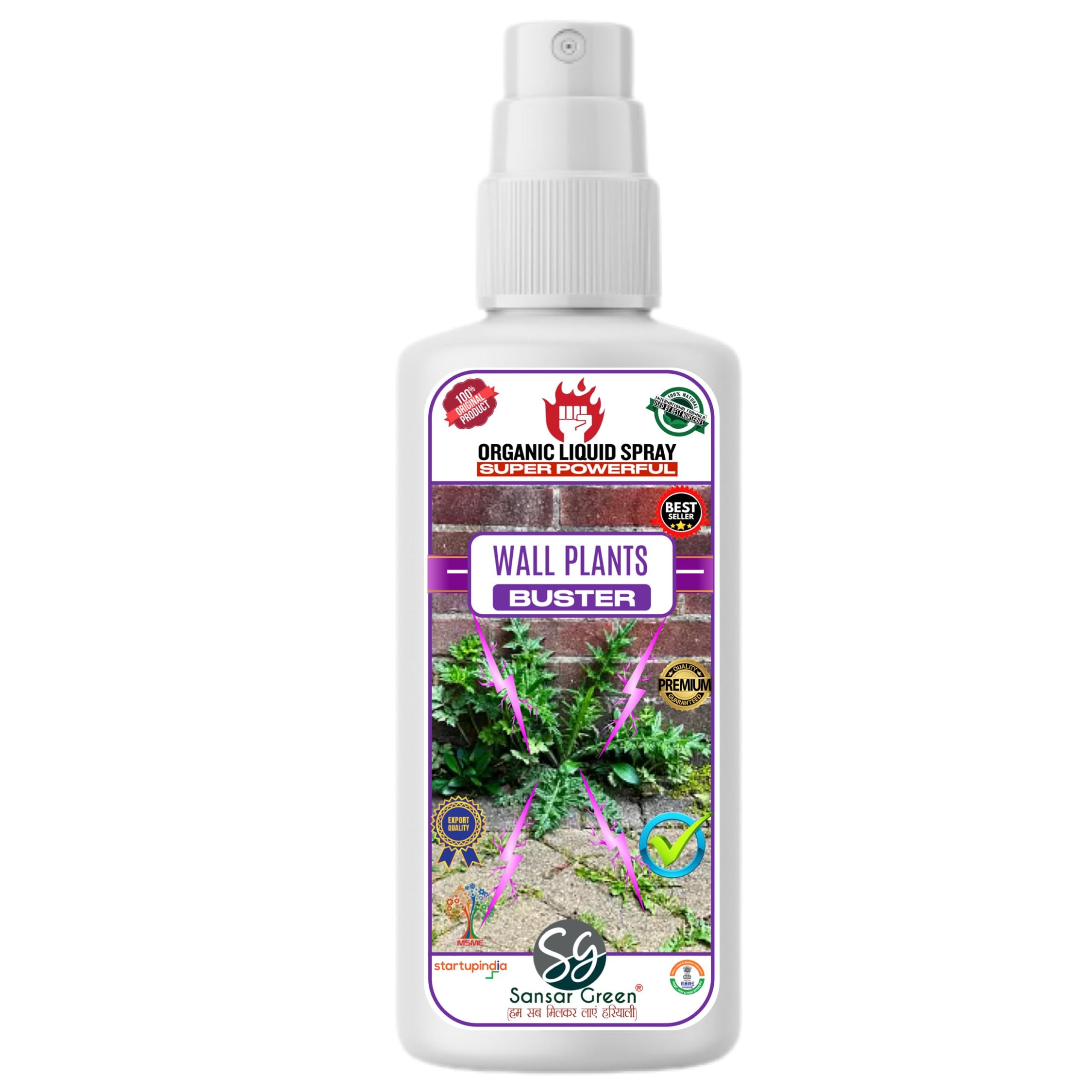 Sansar Green® Wall Plant Buster Spray, Fast action plant liquid Remover ...