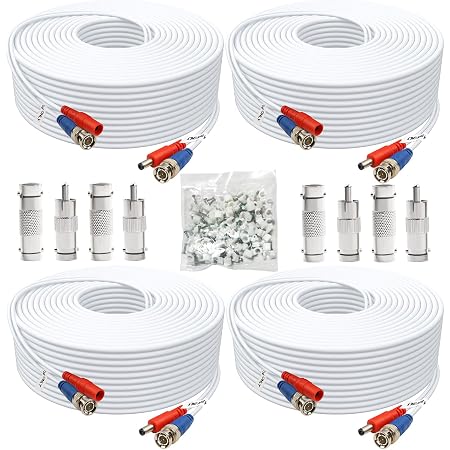 Amazon.com : Amcrest 4-Pack 150 Feet Pre-Made All-in-One Siamese BNC ...