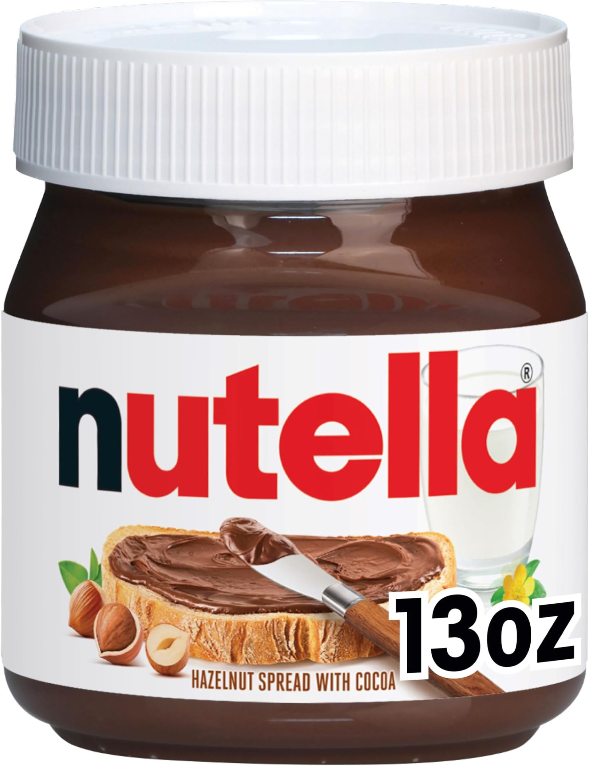 Amazon.com : Nutella Hazelnut Spread With Cocoa For Breakfast, 13 Oz ...
