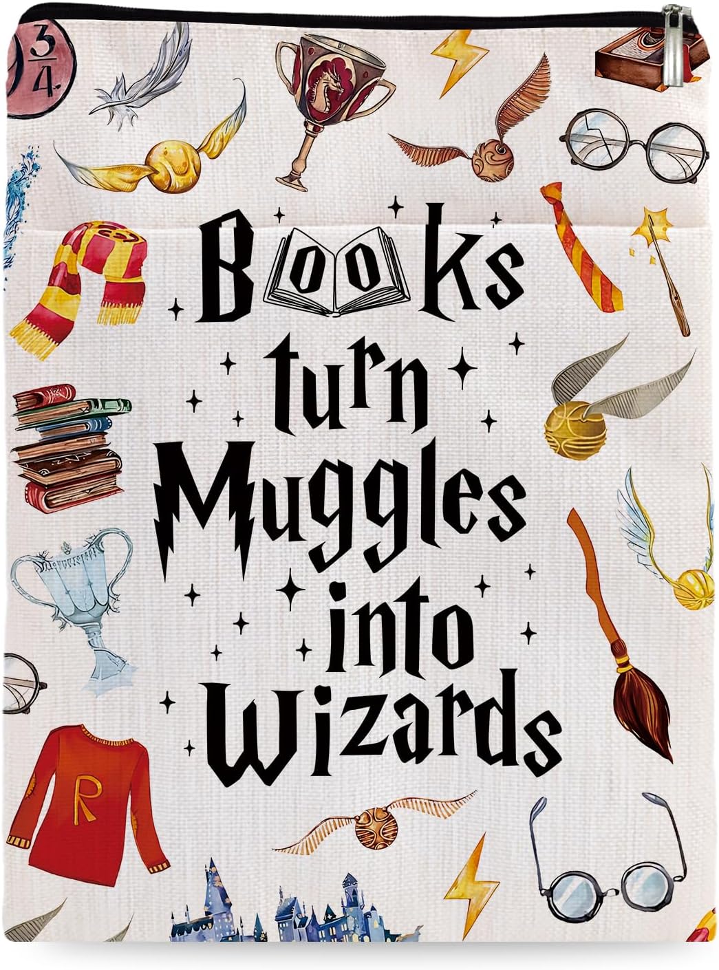 Amazon.com: Magic Wizard Book Sleeve, Potter Merch Bookish Gift, Wizard ...