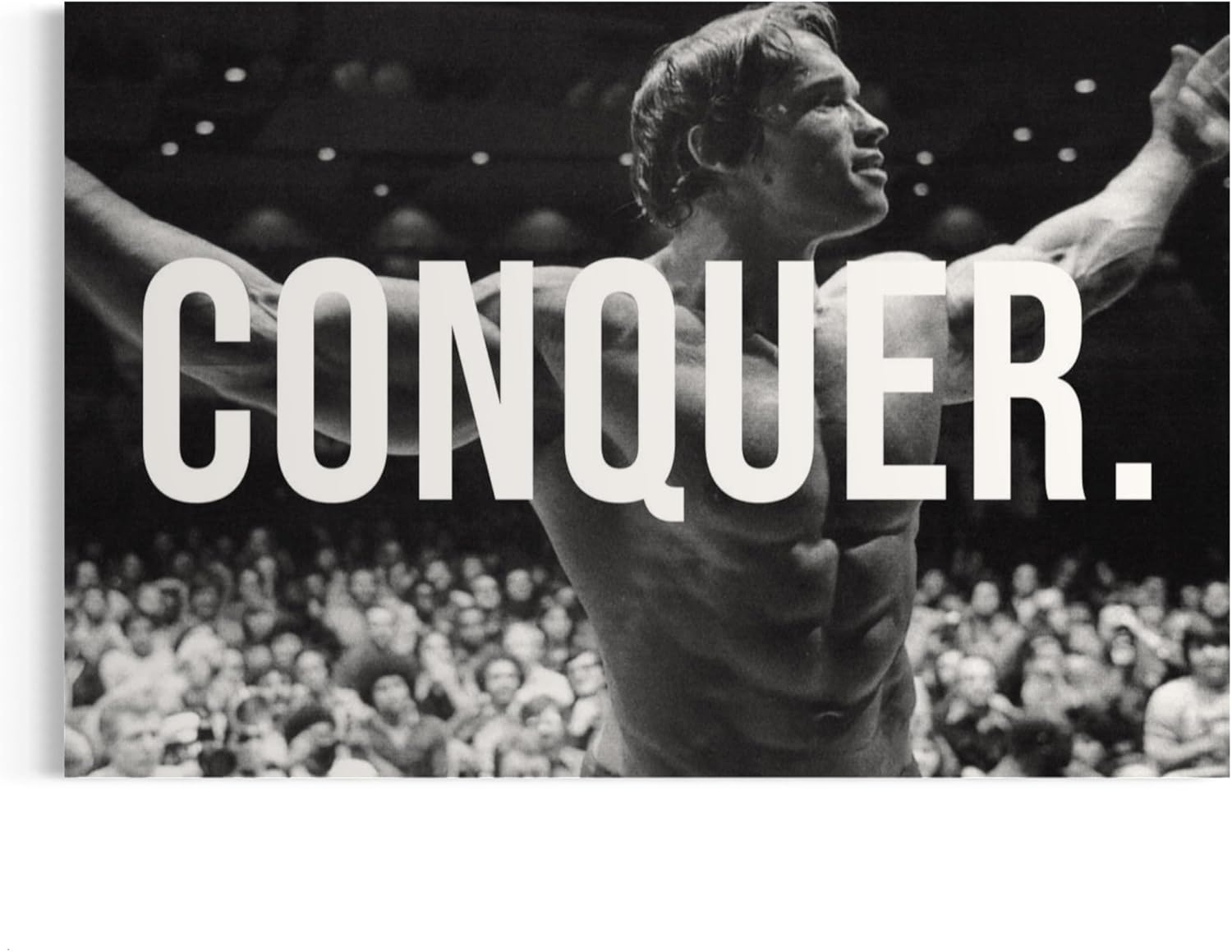 Amazon.com: Canvastoria Arnold Schwarzenegger ‘Conquer’ Motivational ...