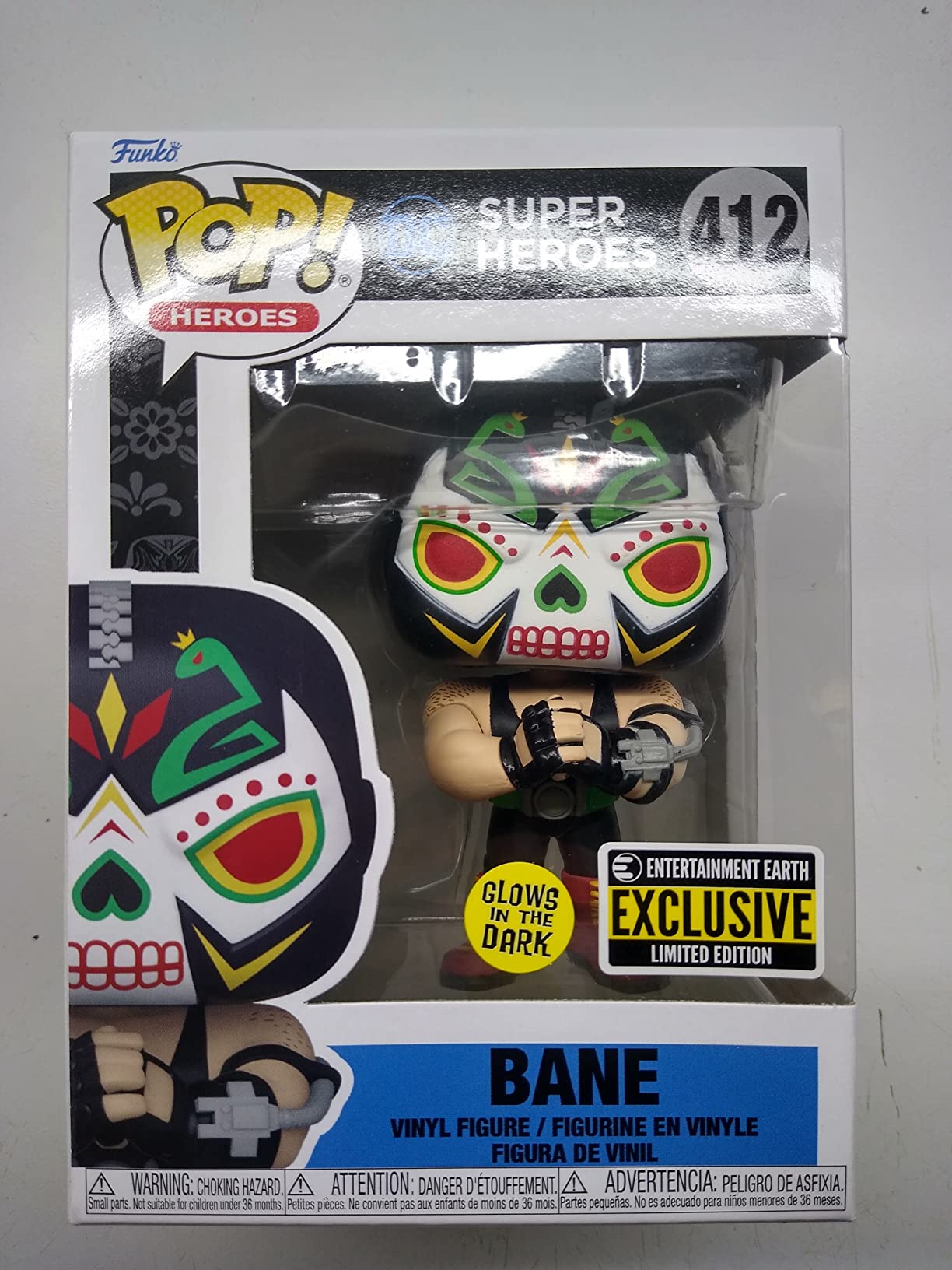 Amazon.com: POP! Batman 412- Bane Dia de Los Muertos Glows in The Dark ...