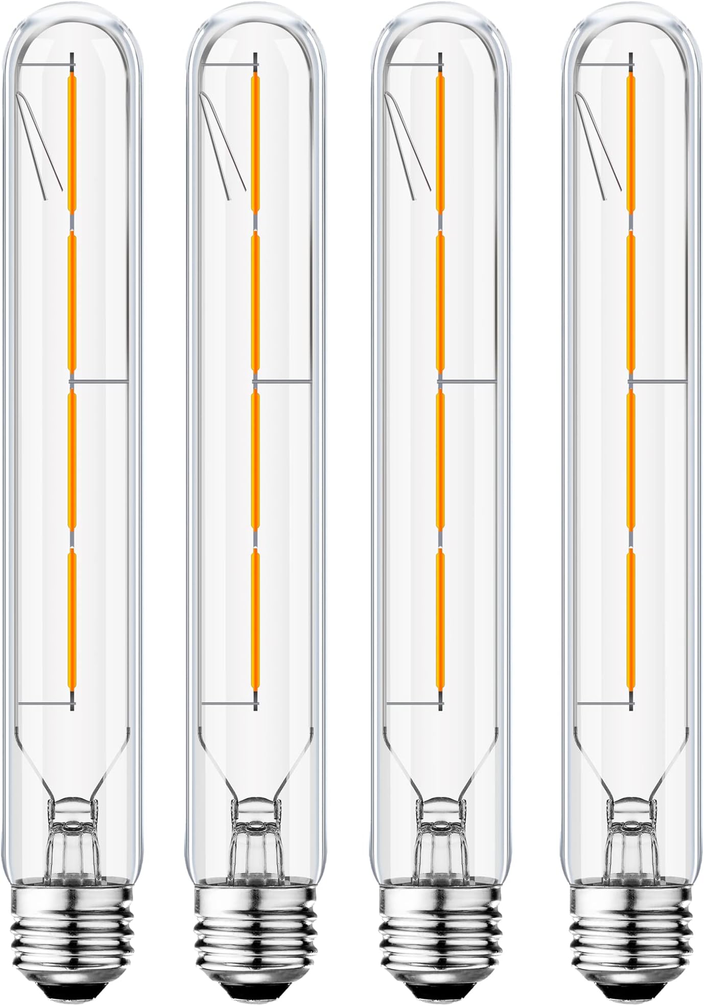 T10 LED Frosted Bulbs, Edison Tubular Filament LED Light Bulb, Dimmable ...
