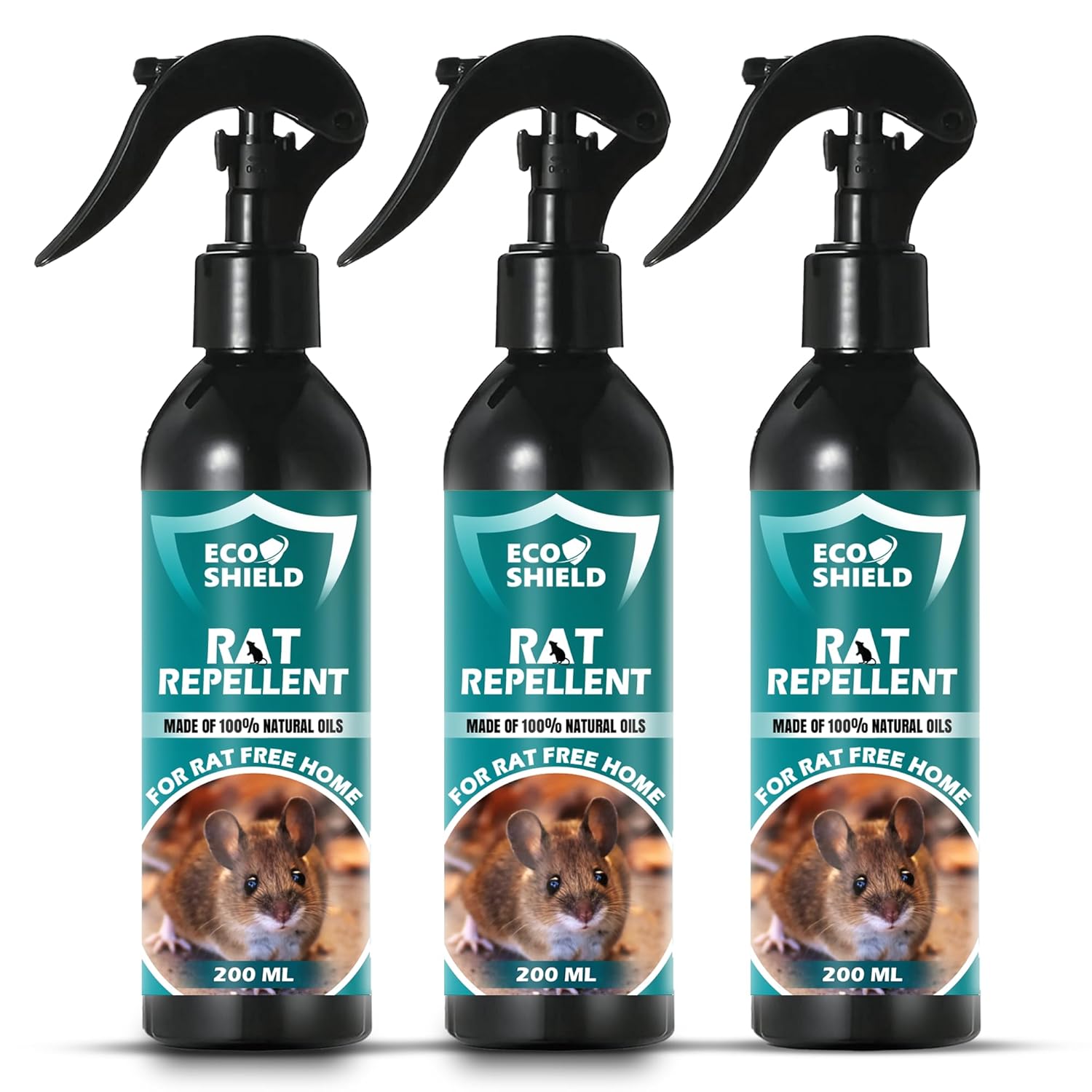 EcoShield Rat Repellent Spray (200ML) for Home | Made of Peppermint ...