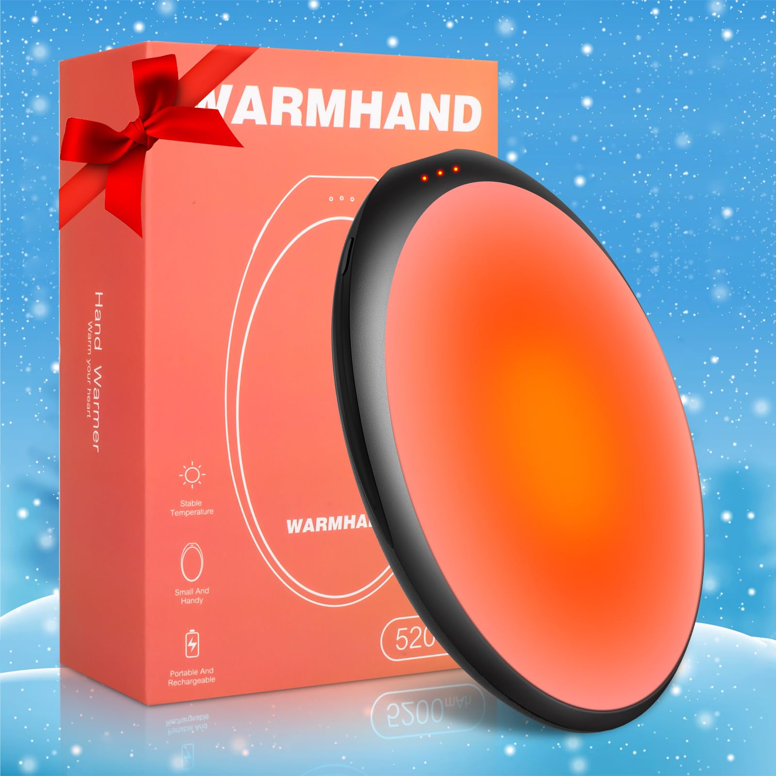 Snapklik.com : Electric Hand Warmers Rechargeable, 5200mAh USB Camping ...