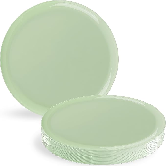 Amazon.com: Blue Sky Edge Collection Mint Green Disposable Plastic ...