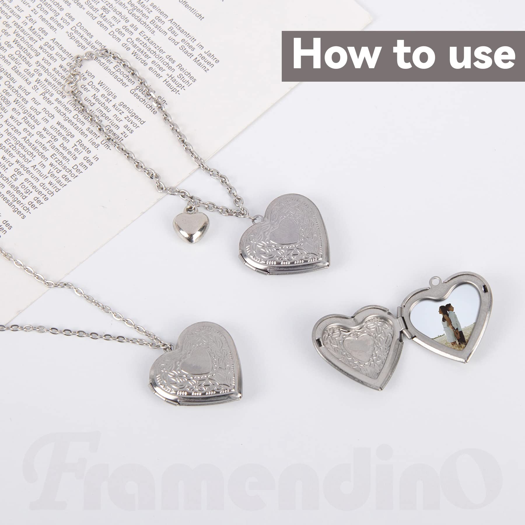 Snapklik.com : 10 Pack Heart Photo Frame Charms Locket Charms Stainless ...