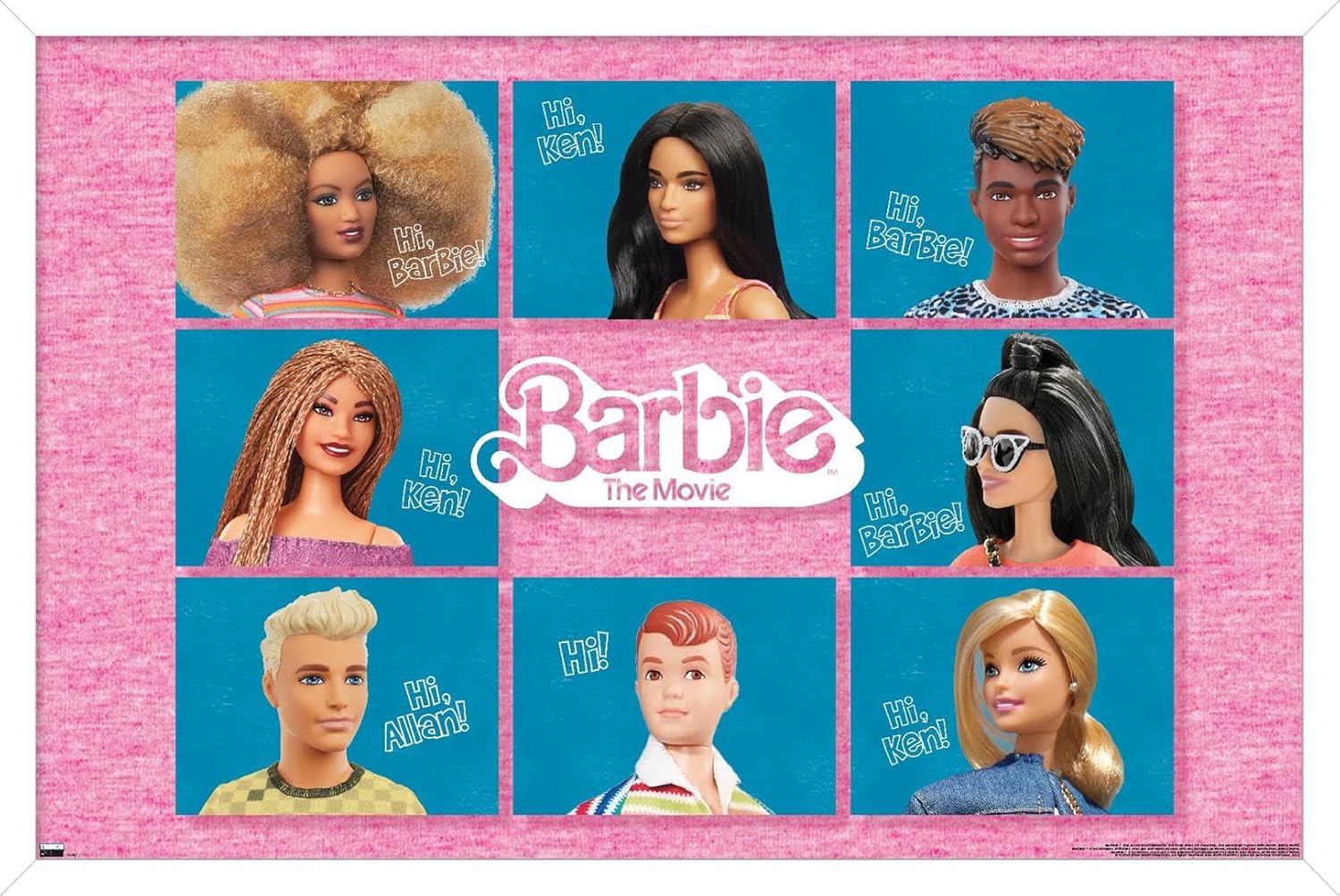 Amazon.com: Trends International Mattel Barbie: The Movie - Hi Grid ...