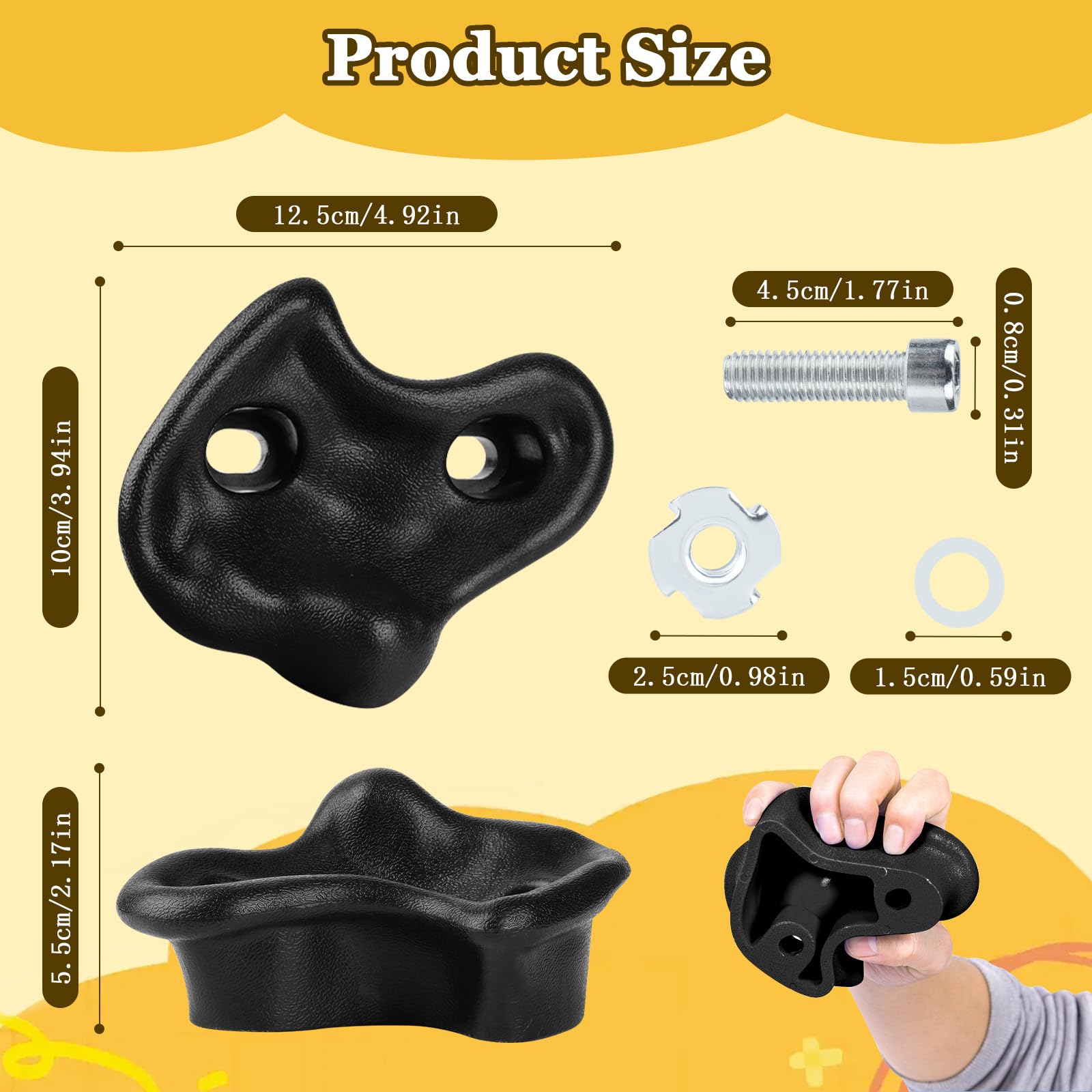 Outdoor Climbing Grips 10-Piece Rock Climbing Holds Set For Kids ...