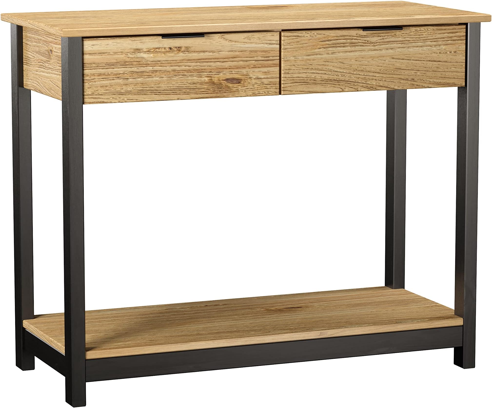 Amazon.com: Sleek Console Table with Drawers - Sofa Table Entryway ...