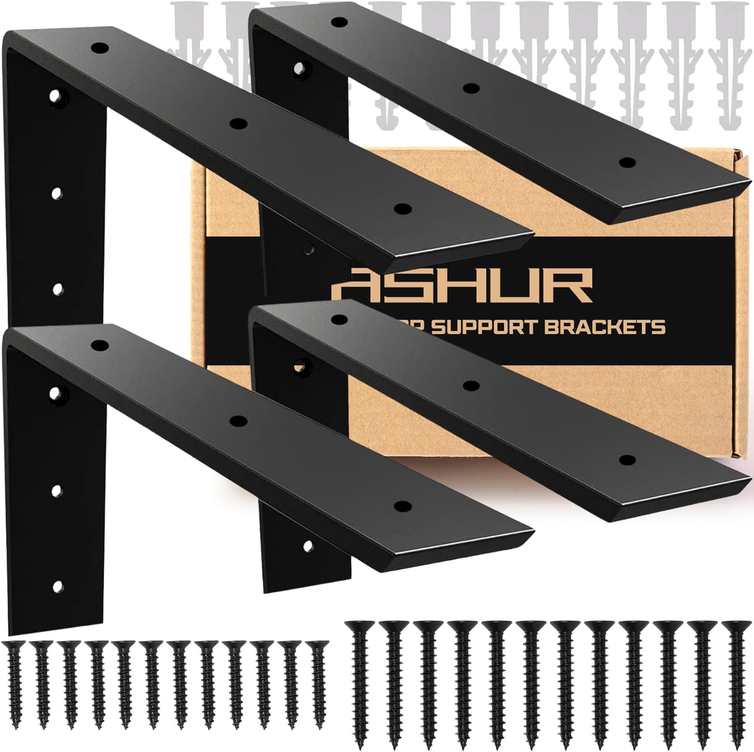 Amazon.com: ASHUR Countertop Brackets Heavy Duty, Granite Countertop ...