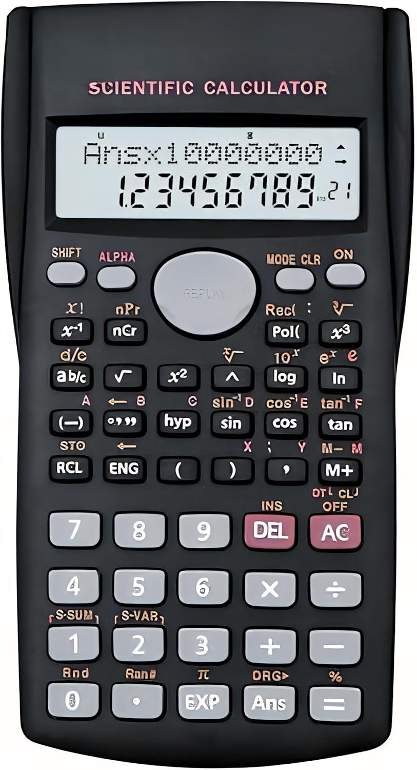 Scientific Calculator, Advanced 240 Functions with 2-Line Display ...
