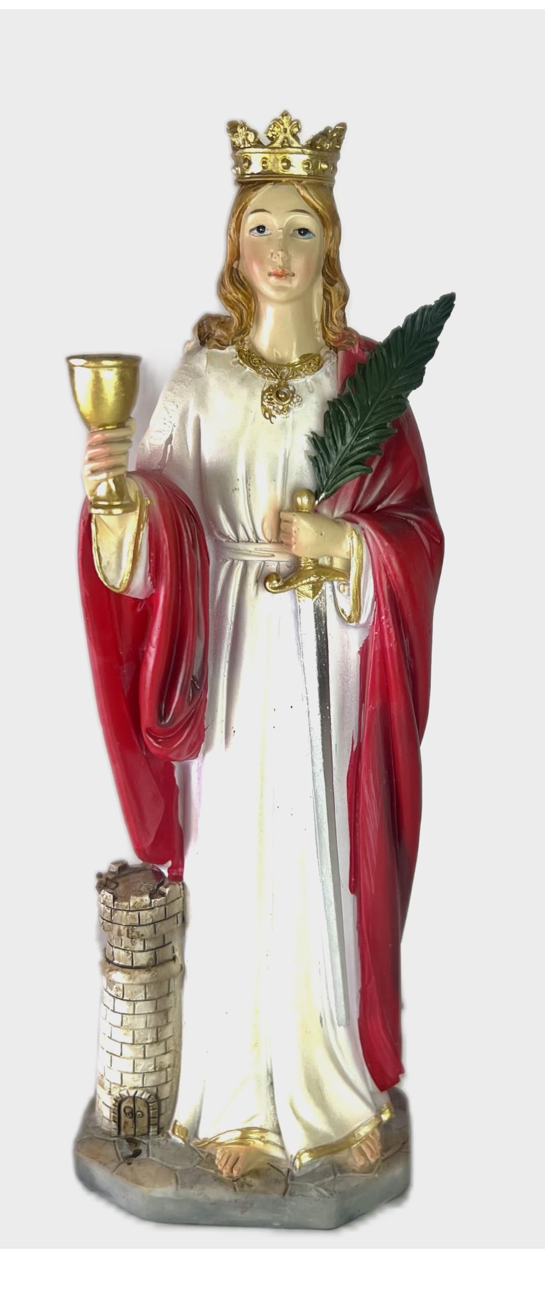 Amazon.com: Moviebros St. Barbara Statue Saint Barbara Estatua Holy ...