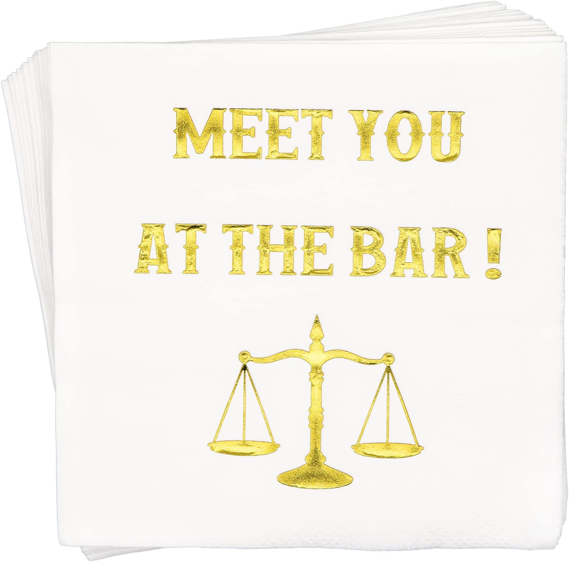 Amazon.com: Law School Lawyer Graduation Napkins 50 Pcs Black and Gold ...