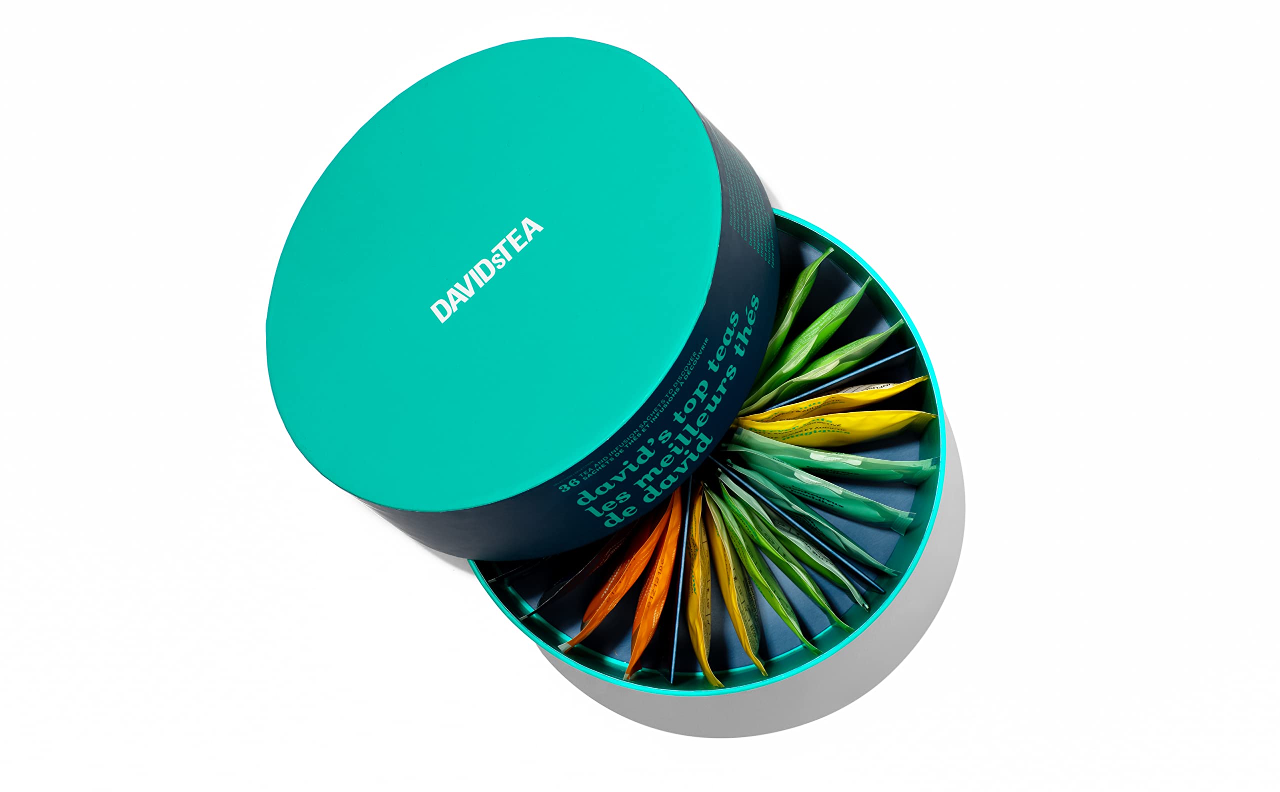 DAVIDsTEA David's Top Teas Sachet Tea Wheel Tea Assortment, Full Leaf ...