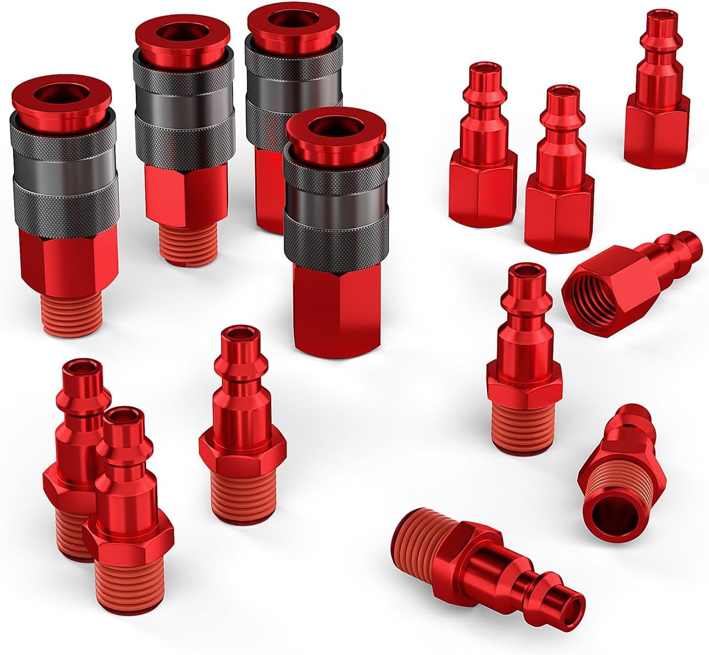 TERRIFI Air Hose Fittings 1/4 Inch NPT Quick Connect Air Coupler and ...