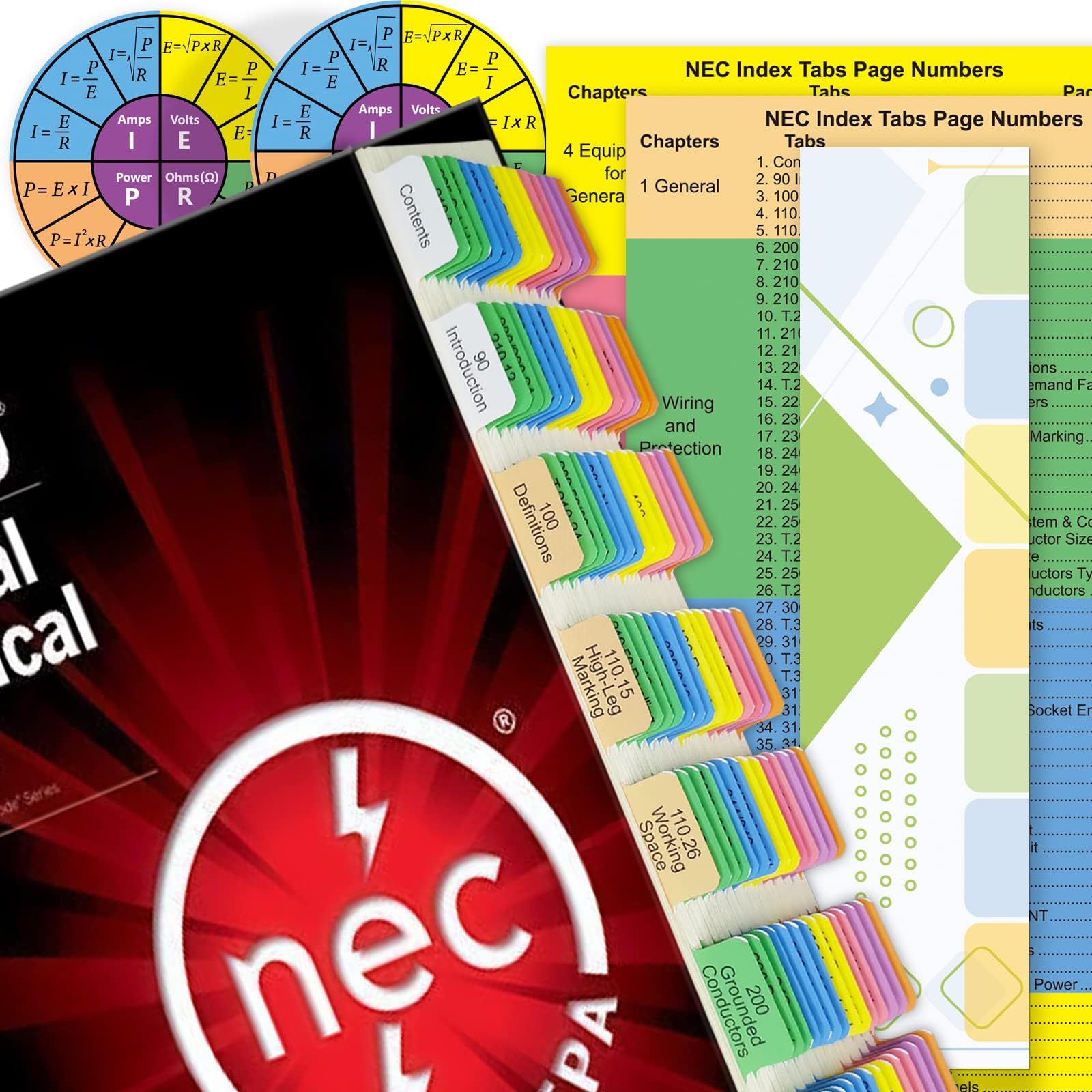 Amazon.com : NEC Code Book Tabs 2020, 120 PCS NEC Tabs, Laminated & Color-Coded for National ...