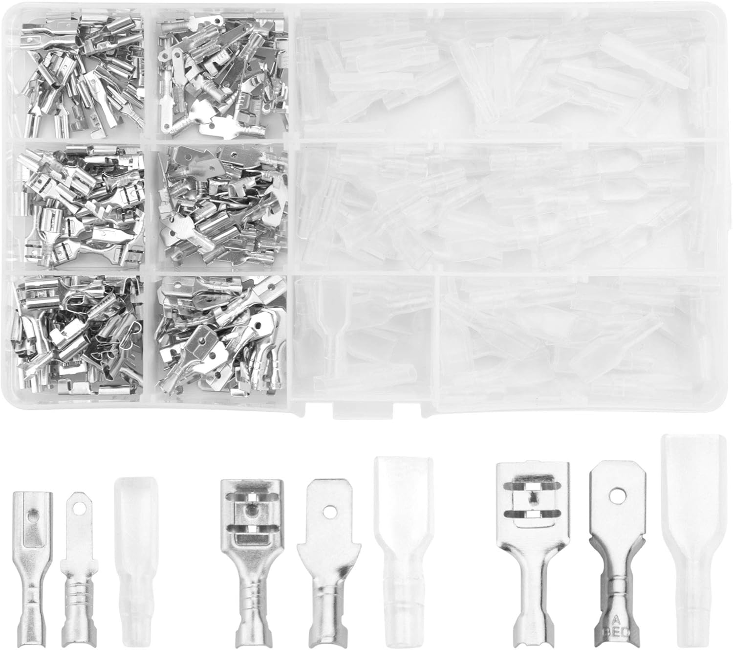 270 PCS Quick Splice Male and Female Spade Connector Wire Crimp ...