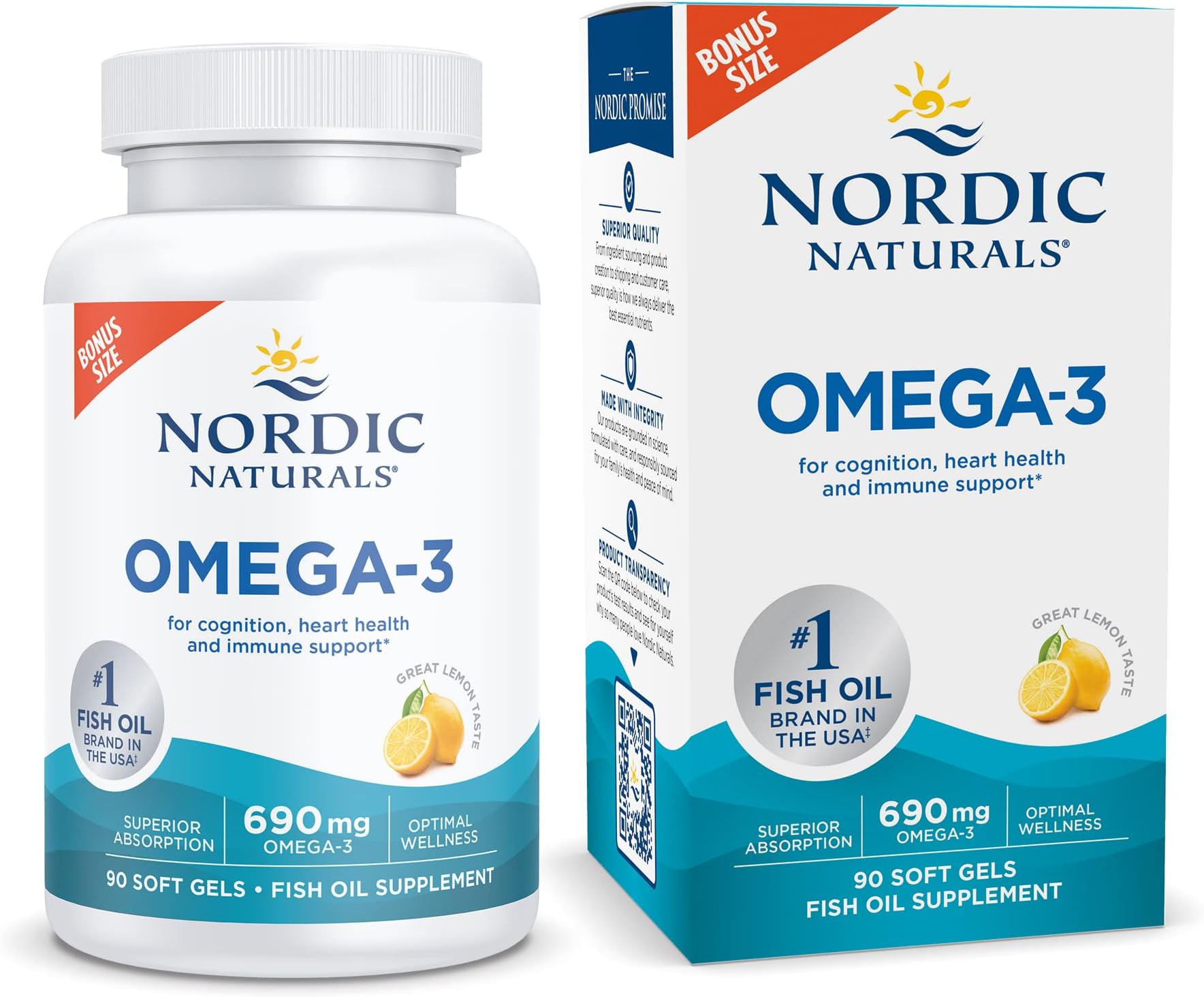 Amazon.com: Nordic Naturals ProOmega in Fish Gelatin, Lemon Flavor - 60 ...