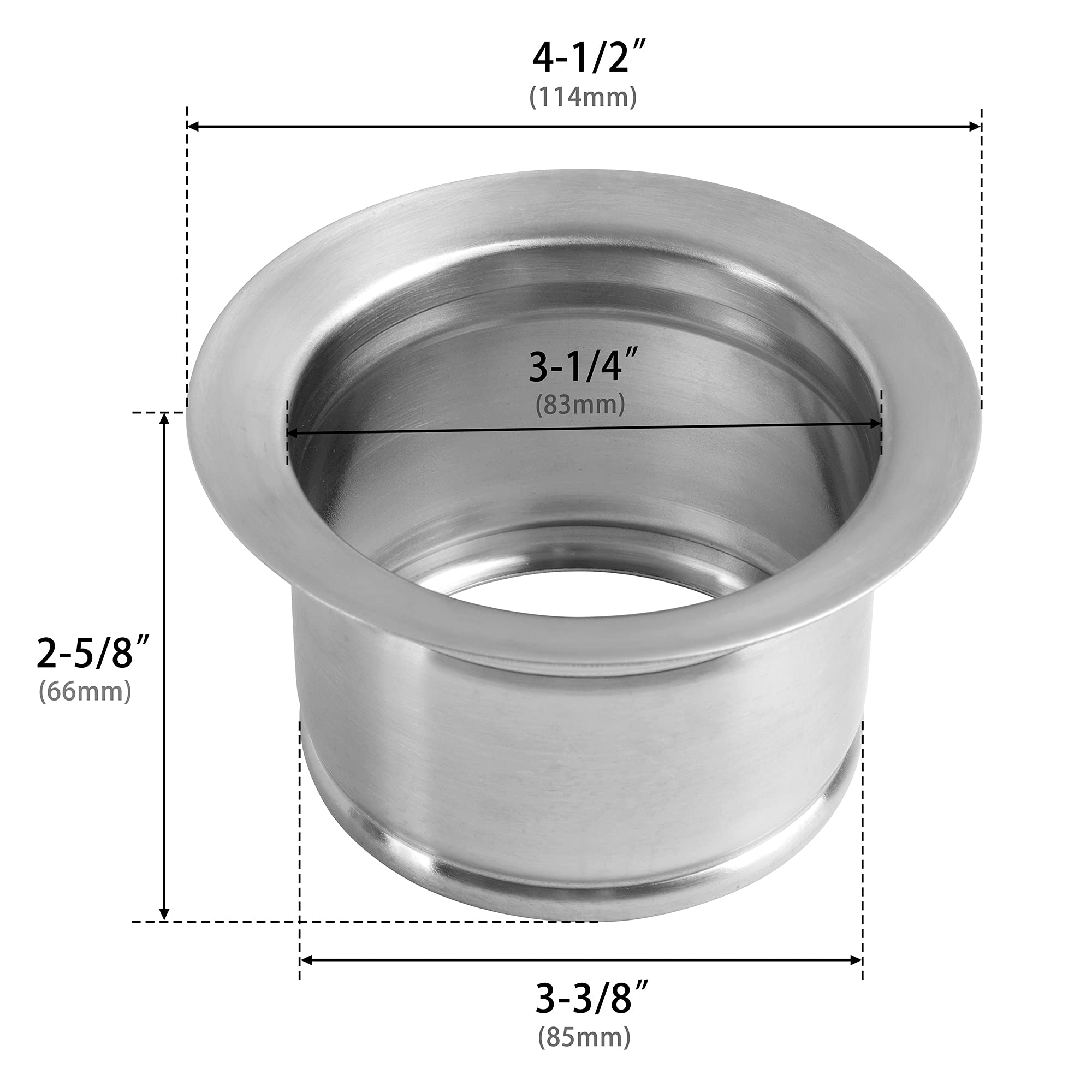 Deep Flange LQS Extended Sink Flange With Deep Basket Strainer - Golden ...