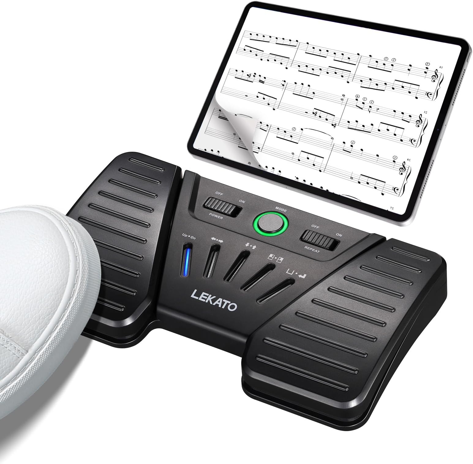 LEKATO Bluetooth Page Turning Pedal, Wireless Page Turner, Rechargeable ...