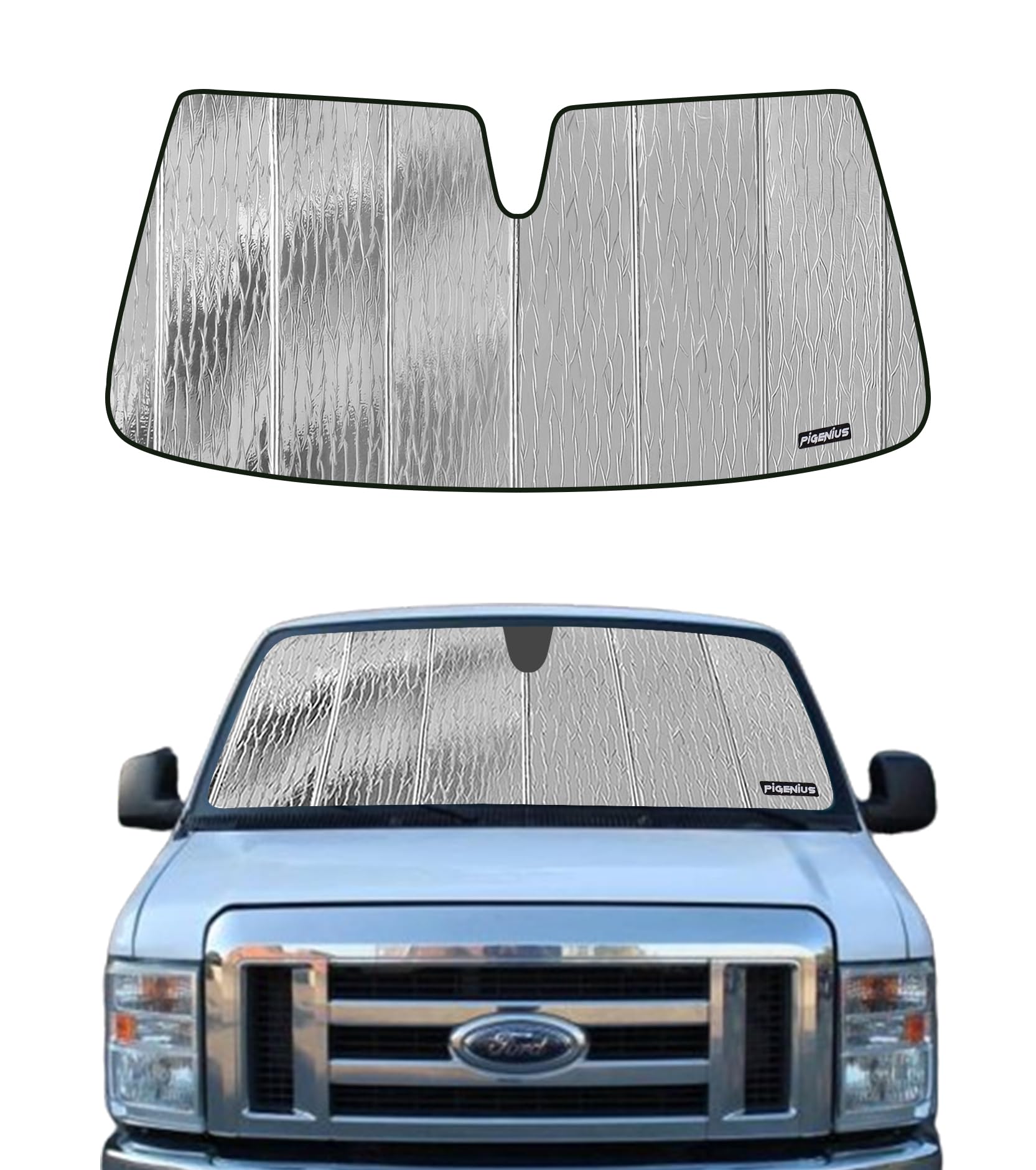 Amazon.com: Pigenius Car Windshield Sun Shade for Ford Econoline E150 ...