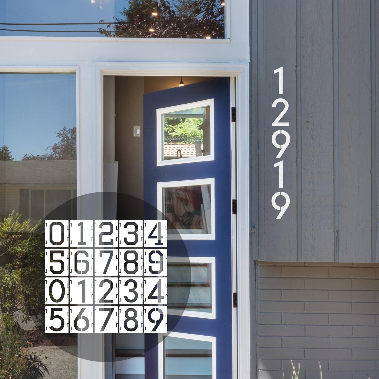 Snapklik.com : 6 Inch Number Stencil Kit, 20Pcs Reusable 0-9 Address ...