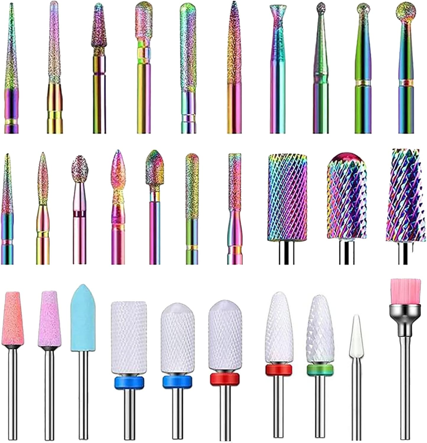 Amazon.com: Nail Drill Bits Set,3/32 Inch Drill Bit Nail for Acrylic ...