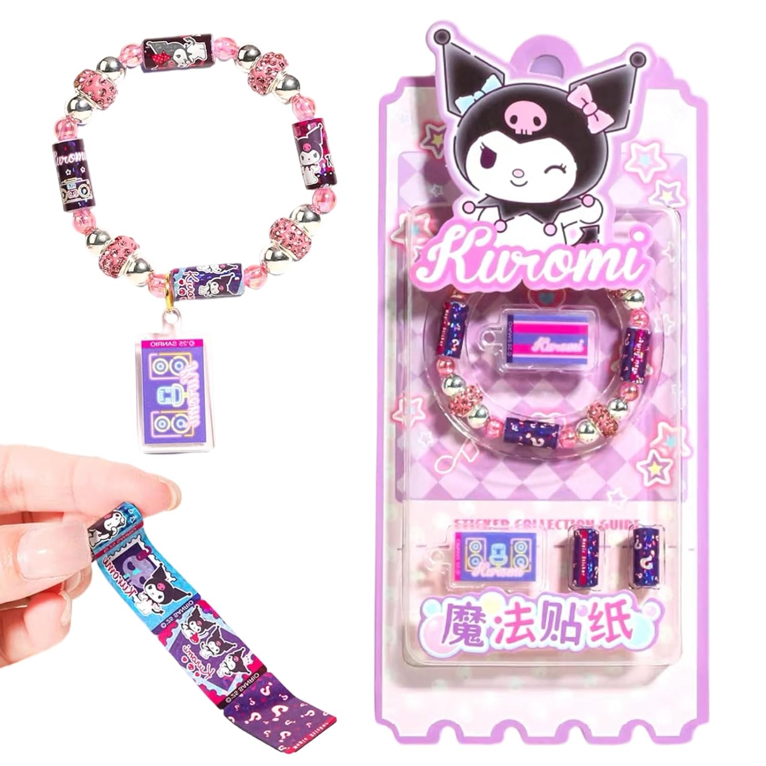 Aeenioy Sticky Rolls Bracelet, DIY Sticker Making Kit for Kids ...