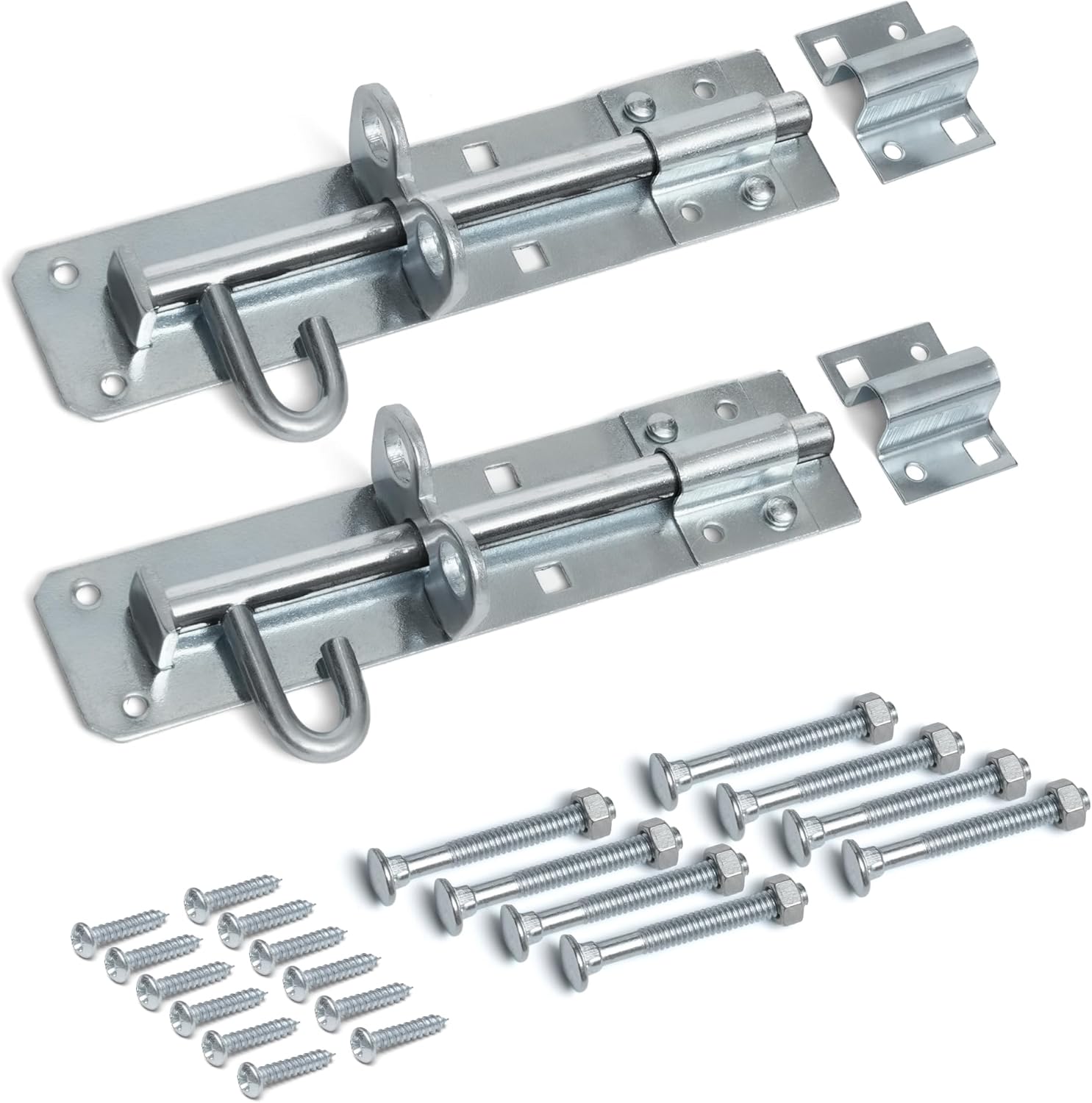 ZAVIA Brenton Gate Bolt Door Lock - 2 Pack 150mm (6”) Sliding Padbolt ...