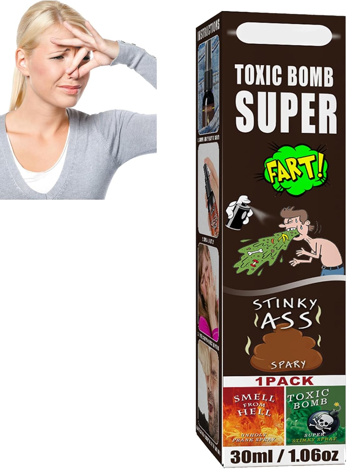 GNAUMORE Fart Spray,Stinky Fart,Stinky Spray,Extremely Stinky,Strong ...