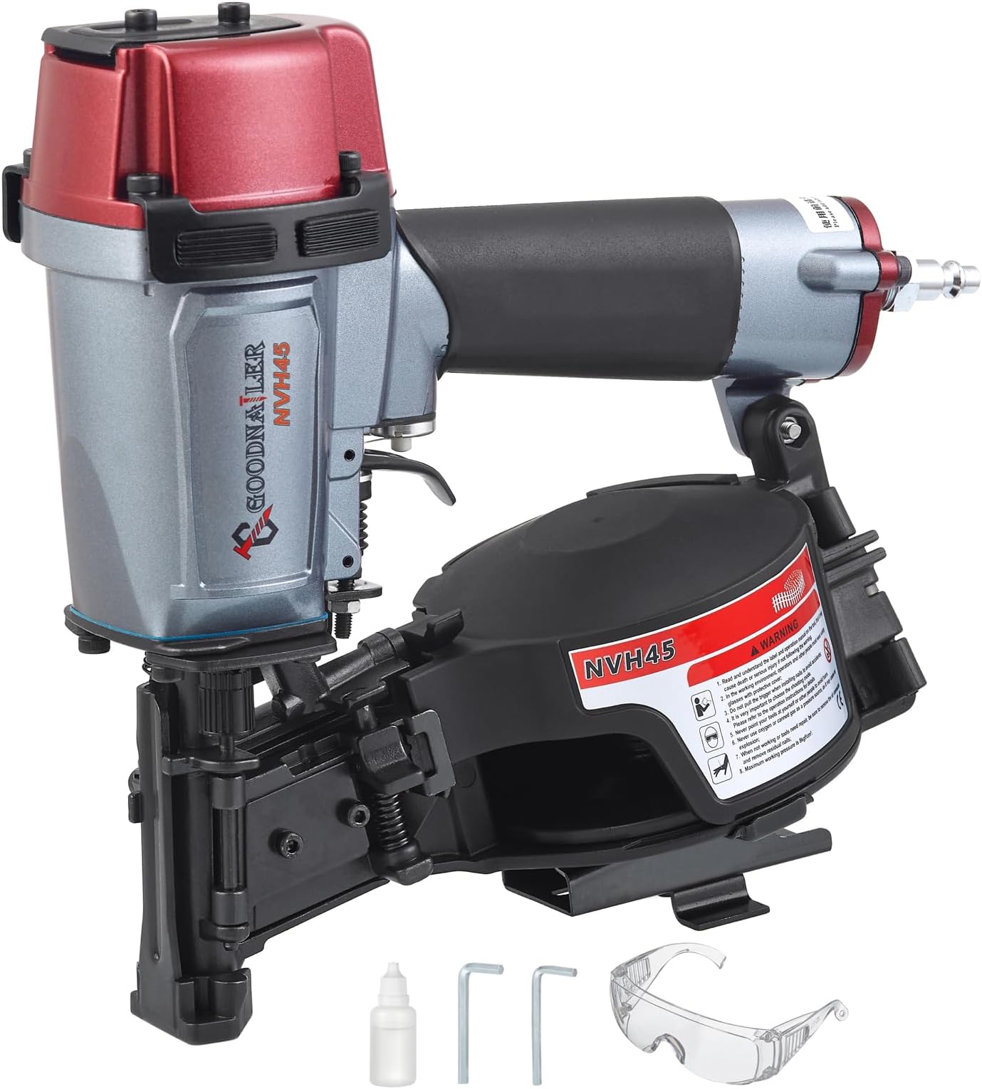 Goodnailer NVH45 Roofing Nailer Use 7/8-Inch to 1-3/4-Inch Nails For ...