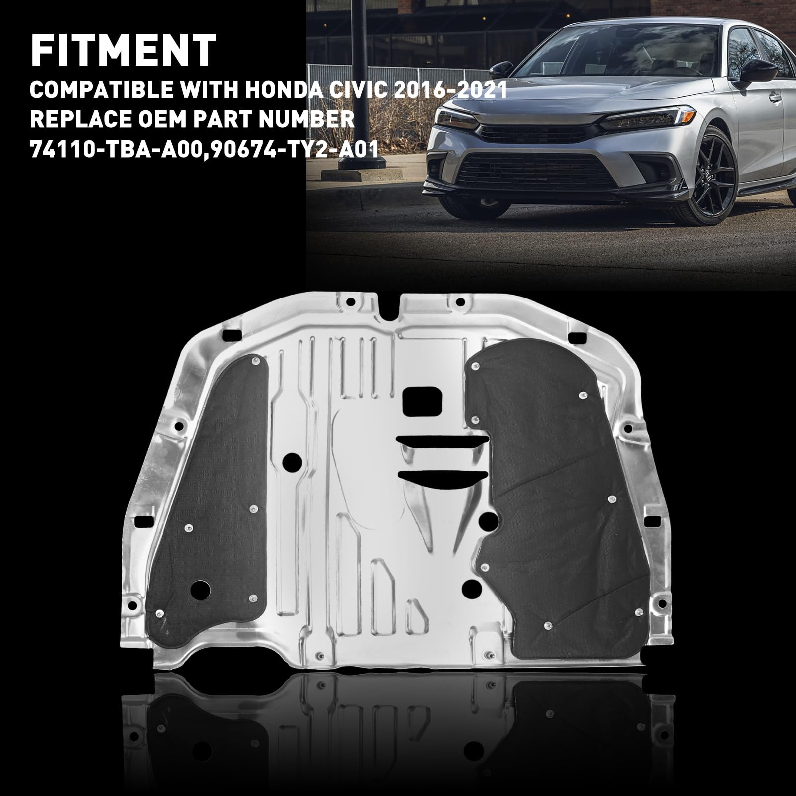 Snapklik.com : 74110TBAA00 Engine Splash Shield Guard Under Car Shield ...