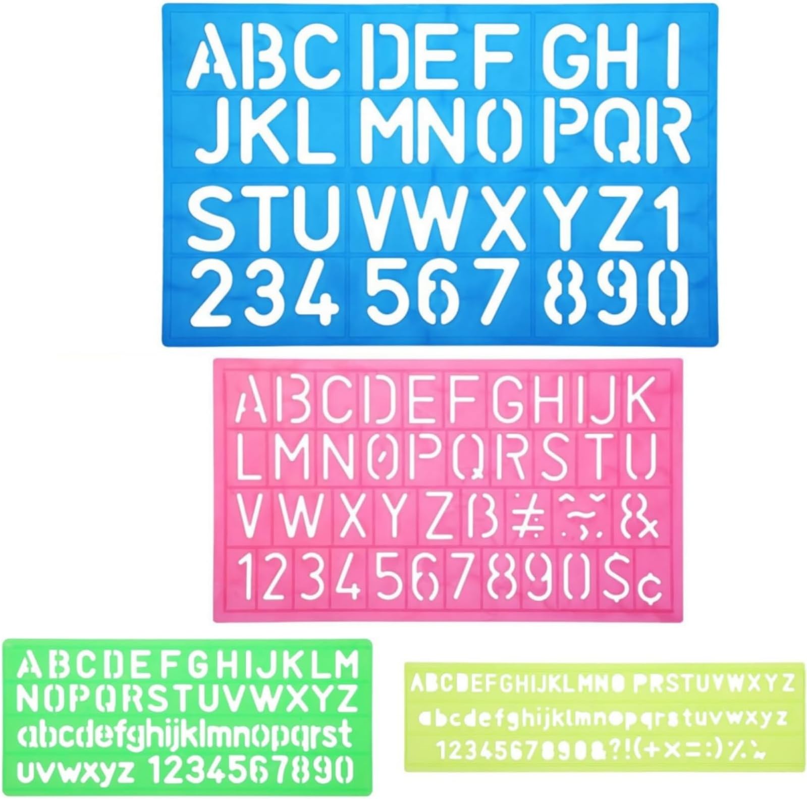 Amazon.co.jp: EUSTACE 12枚セット ステンシルシート アルファベット 数字 テンプレート 種類が多い ステンシルプレート ...