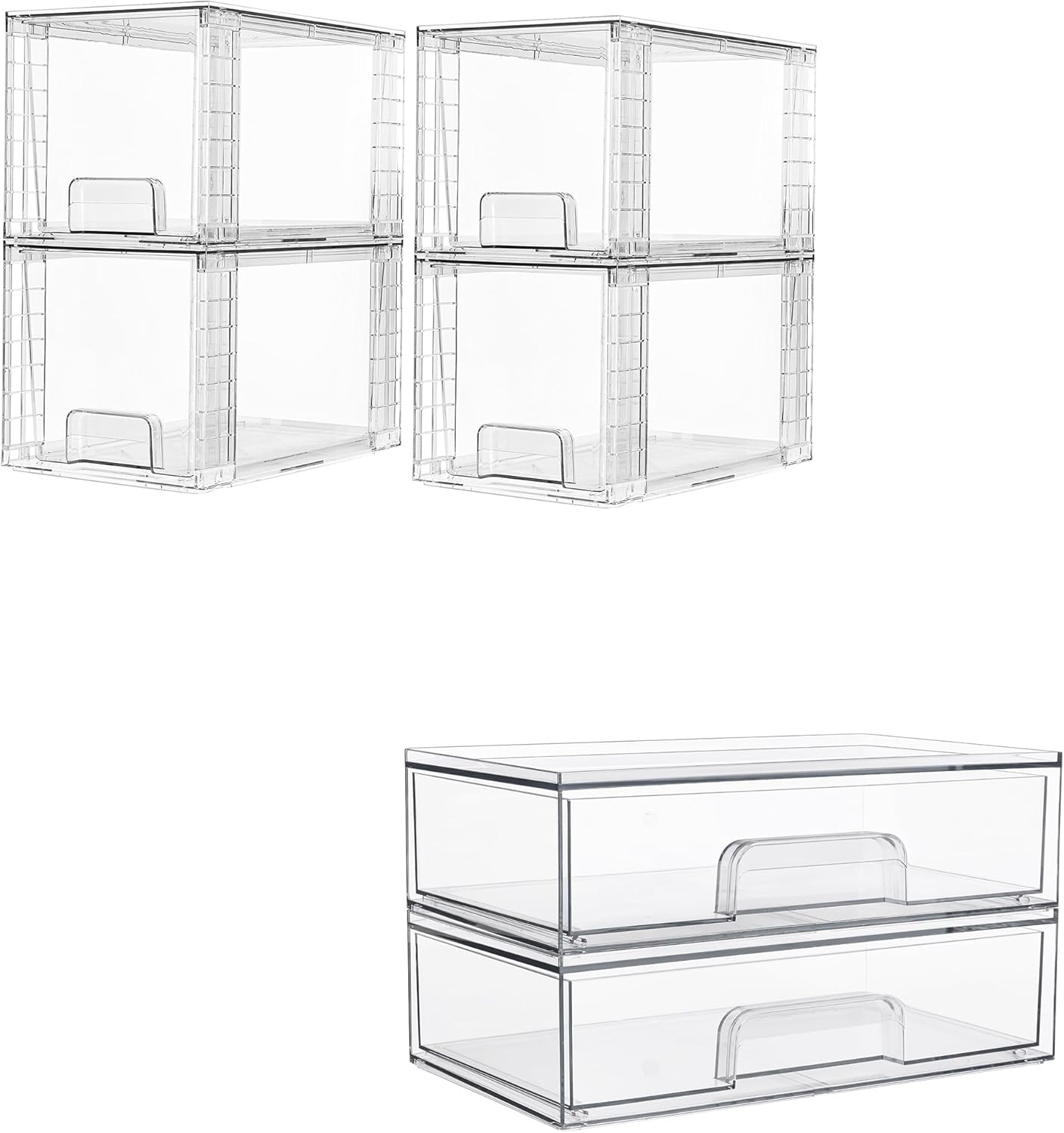 Amazon.com: Vtopmart 4 Pack Large and 2 Pack 12''W Stackable Storage ...