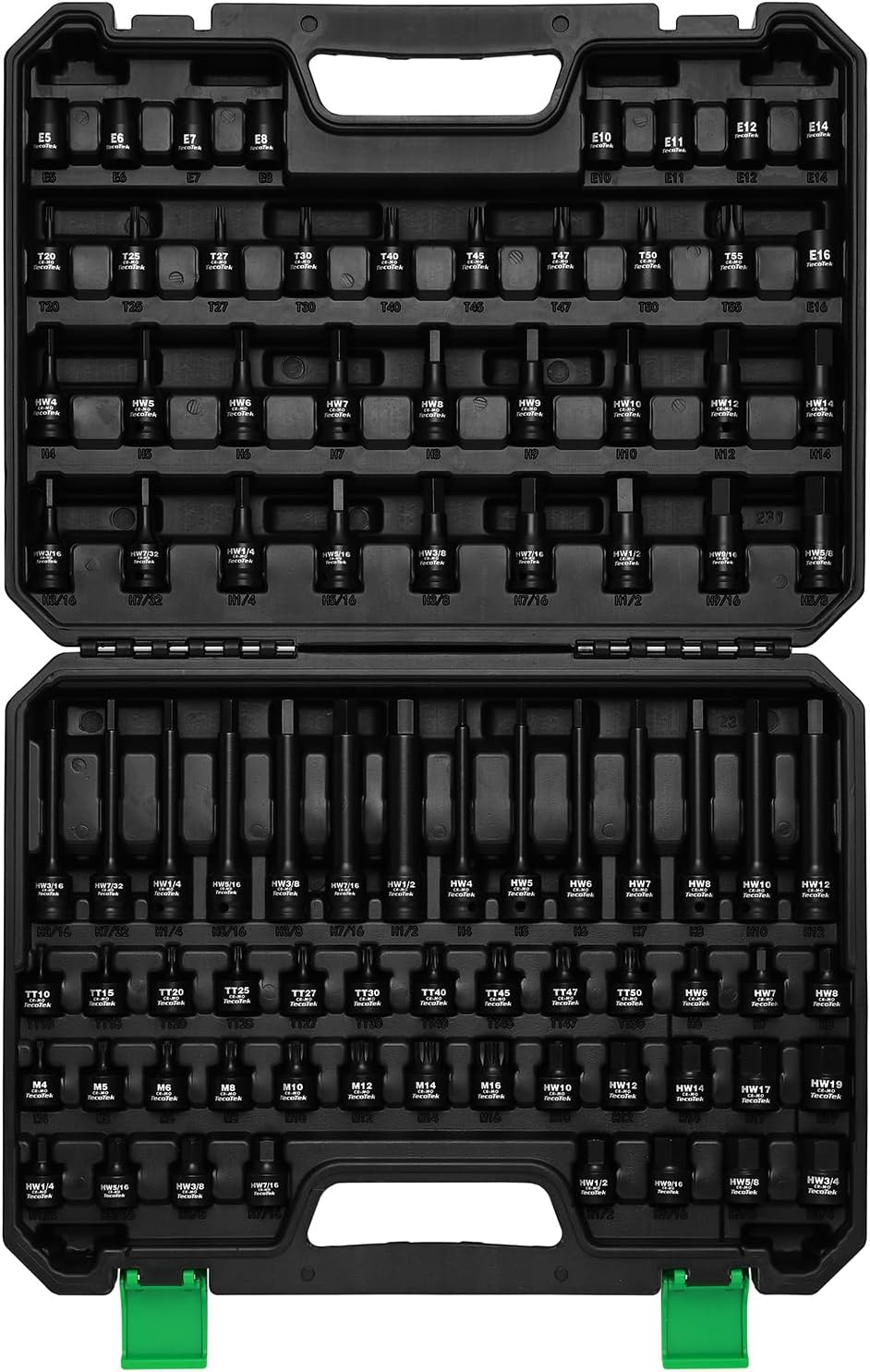 TecoTek 84-Piece 3/8-Inch Drive Master Hex Bit Impact Socket Set ...