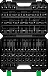 TecoTek 84-Piece 3/8-Inch Drive Master Hex Bit Impact Socket Set ...